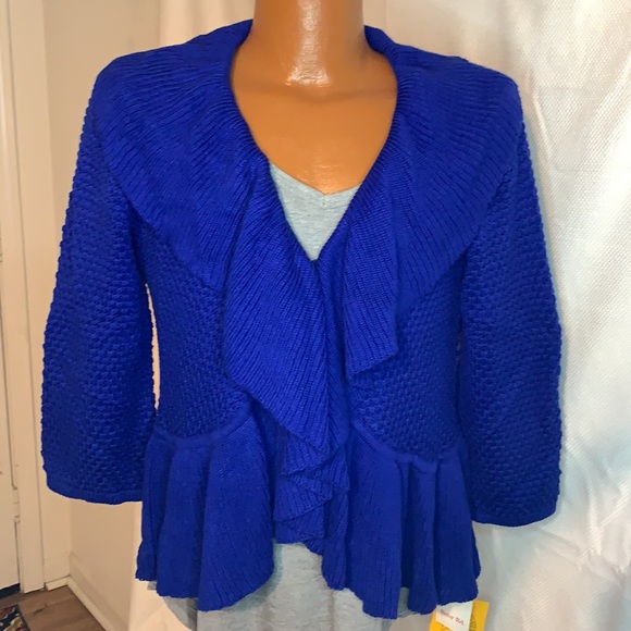 Ruby Rd. | Sweaters | Nwt Ruby Rd Blue Knit Cardigan | Poshmark